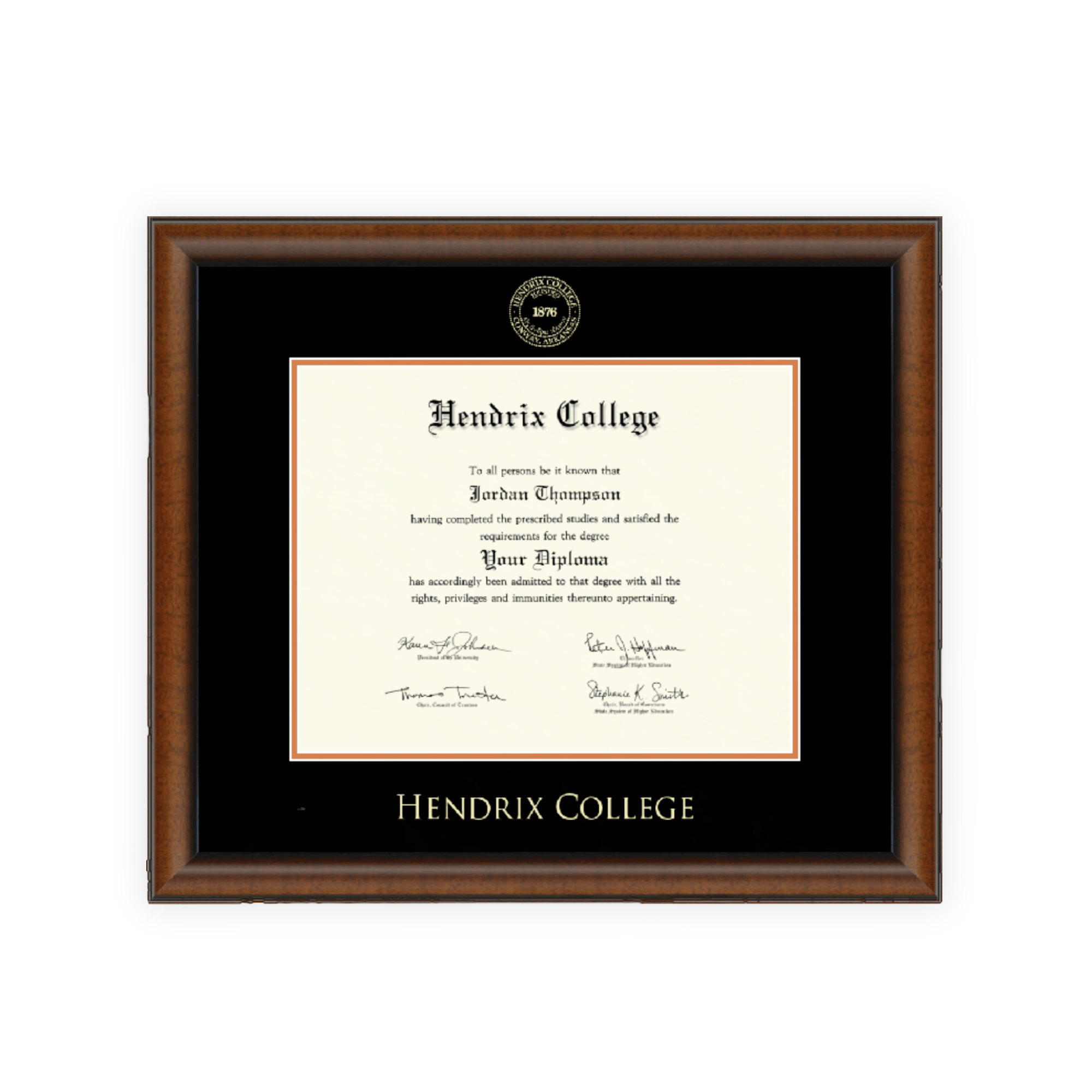 Gold Embossed Diploma Frame in Austin | Hendrix College Spirit Store