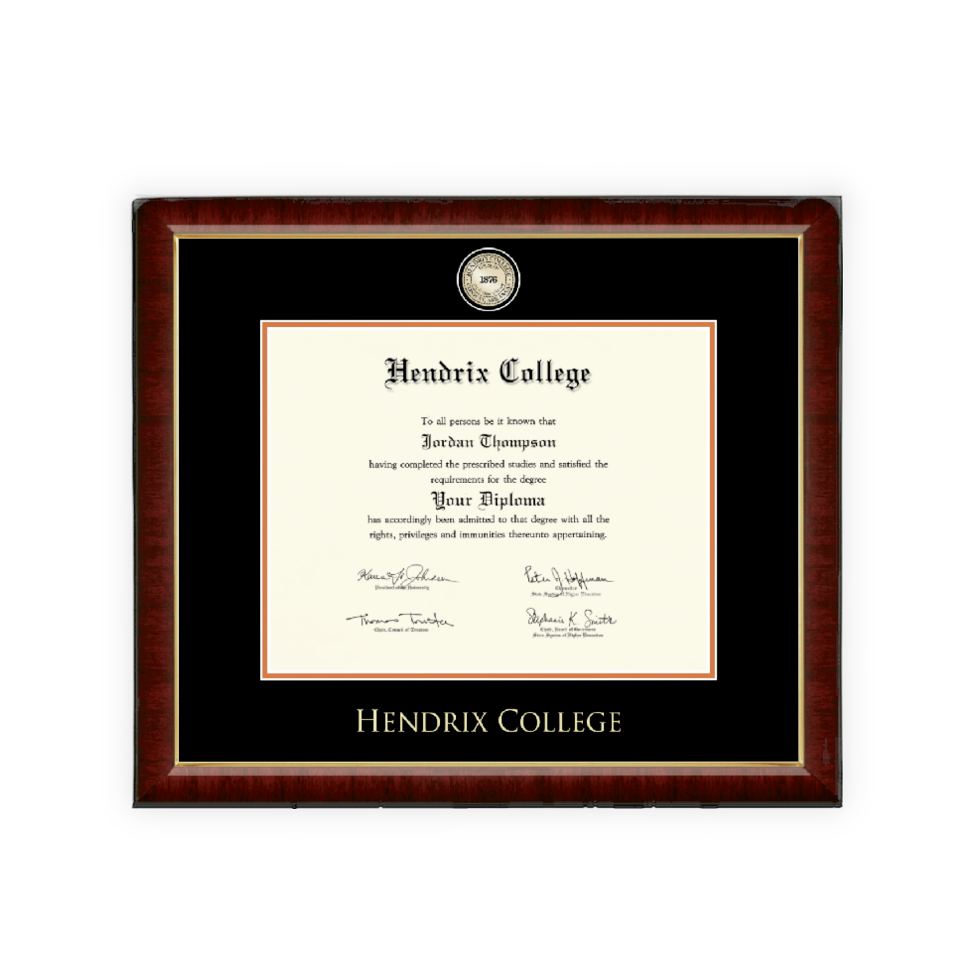 Masterpiece Medallion Diploma Frame in Murano | Hendrix College Spirit ...